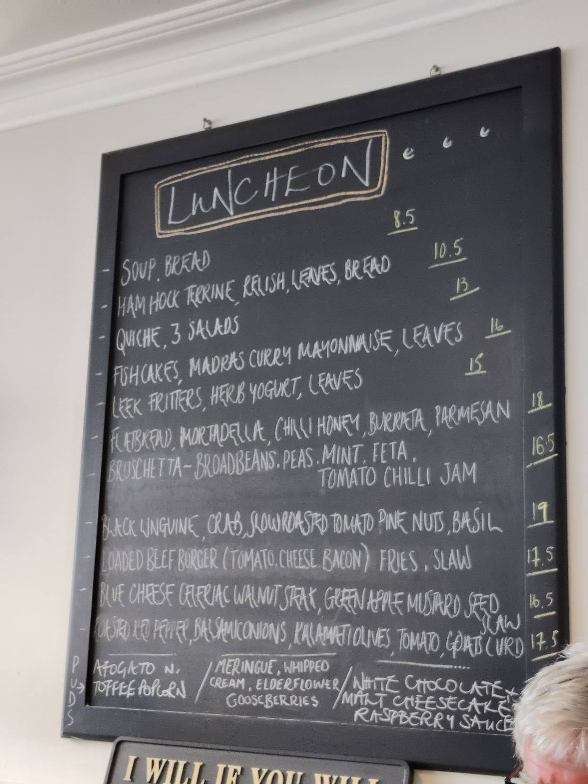 Menu at Five The Beach cafe, Clevedon