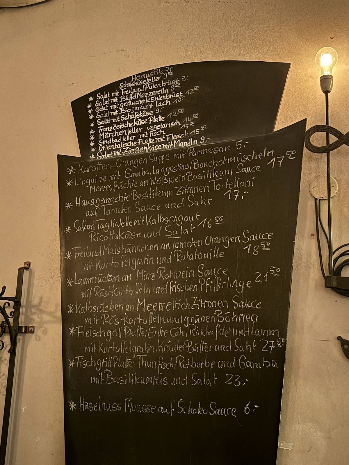 Speisekarte von Café Jacques restaurant, Berlin