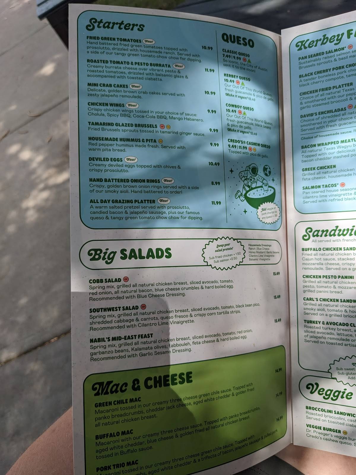 Menu at Kerbey Lane Cafe, Austin, W William Cannon Dr