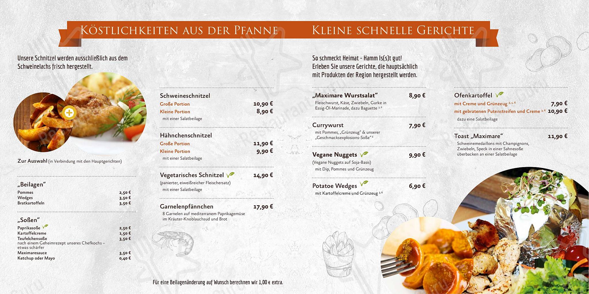 Speisekarte von Café Mare cafe, Hamm