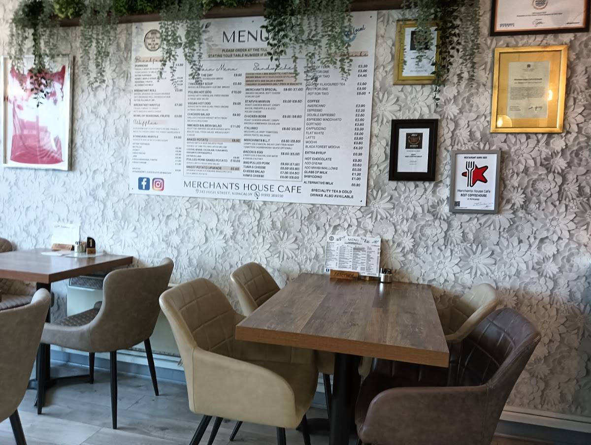 Menu at Merchants House Cafe, Kirkcaldy