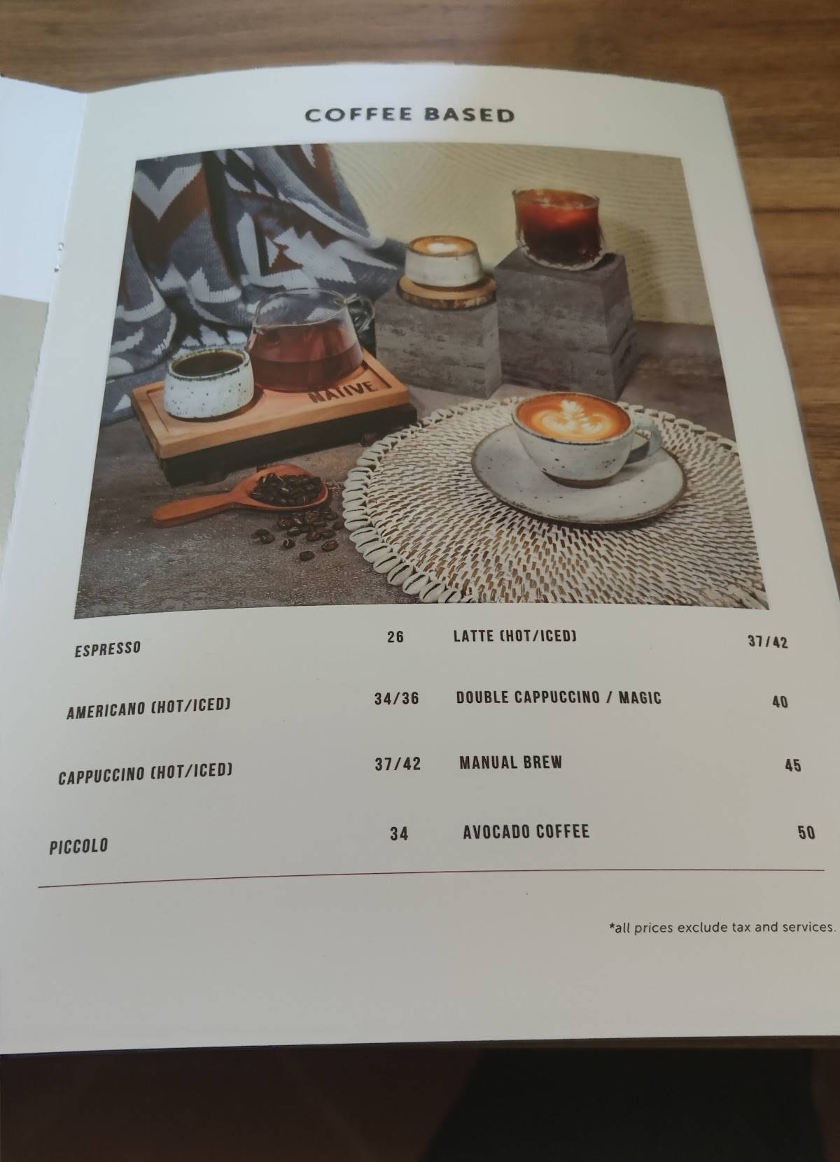 Menu at Native Tribe BSD cafe, South Tangerang