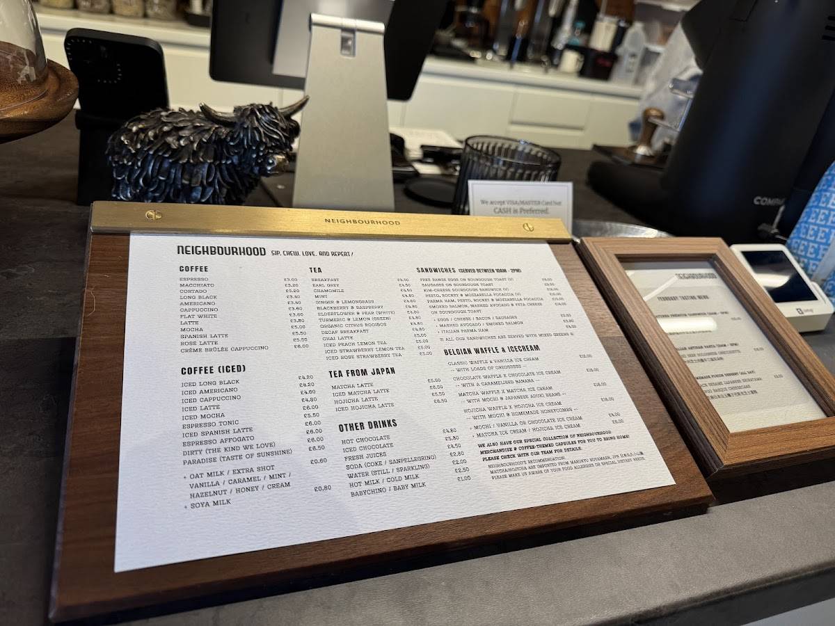 Menu at Neighbourhood Café cafe, Altrincham