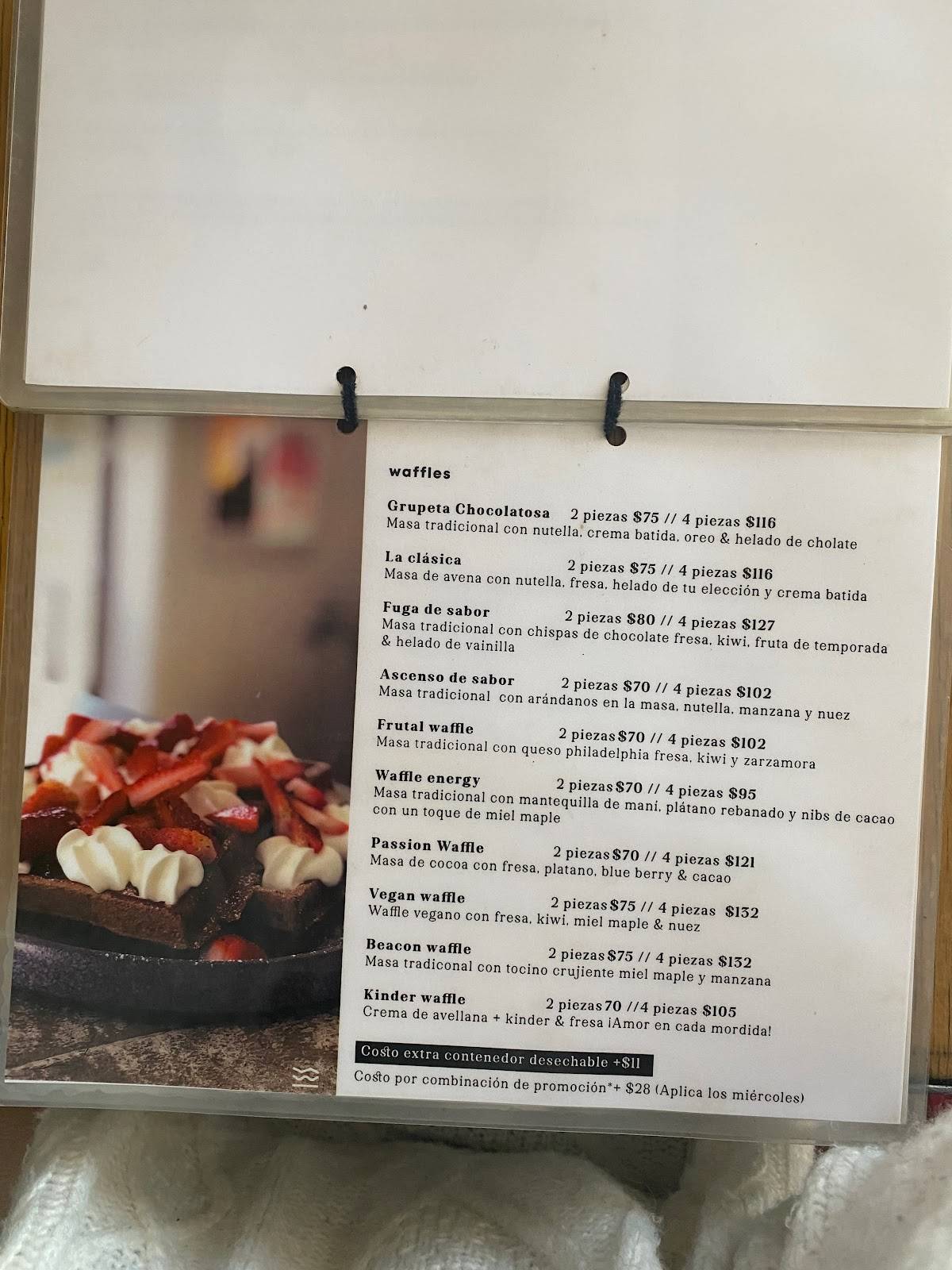 Carta de Passion Café, Pachuca de Soto