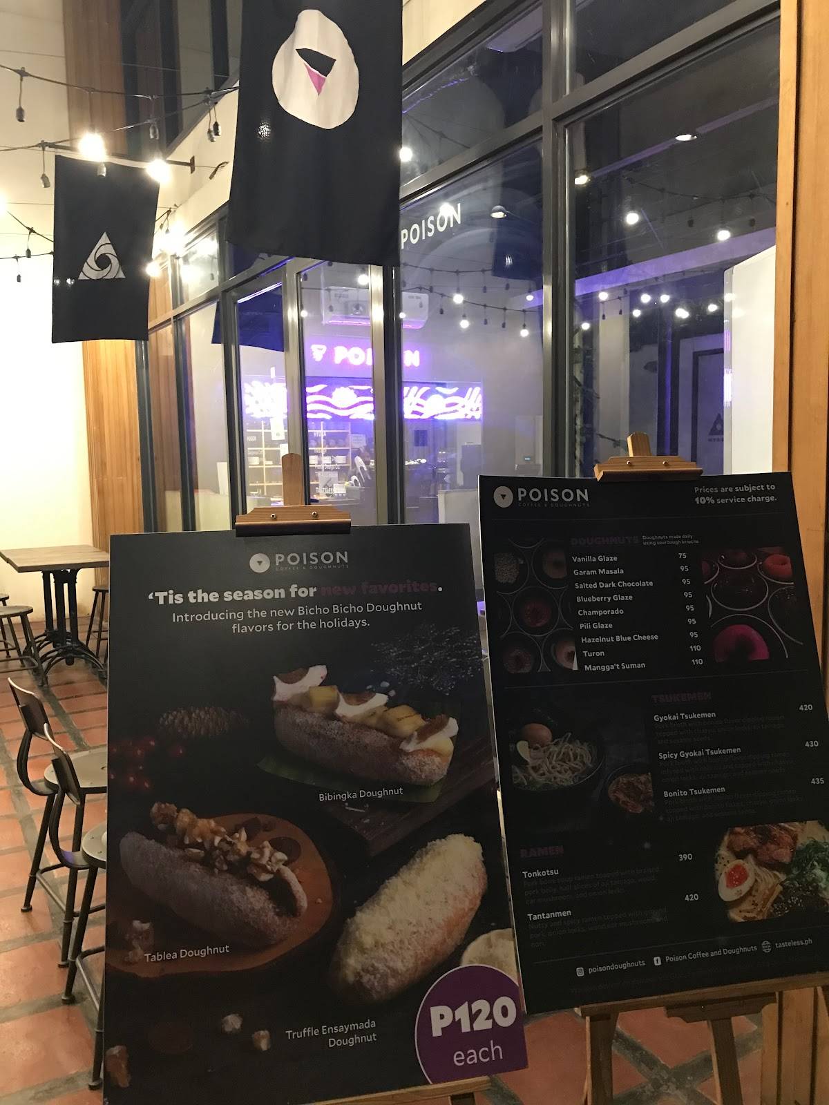 Menu at Poison Coffee & Doughnuts cafe, Makati, Karrivin Plaza
