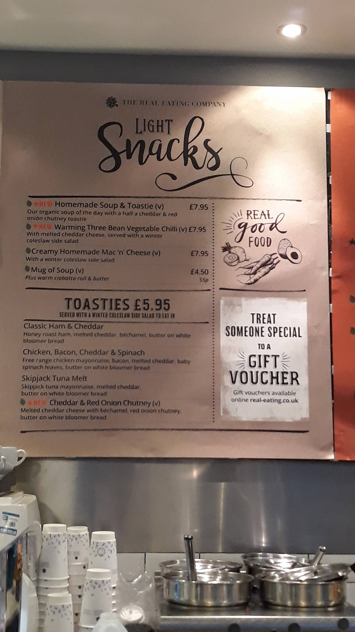 Menu at Real Eating Company Chichester East Street cafe, Chichester ...