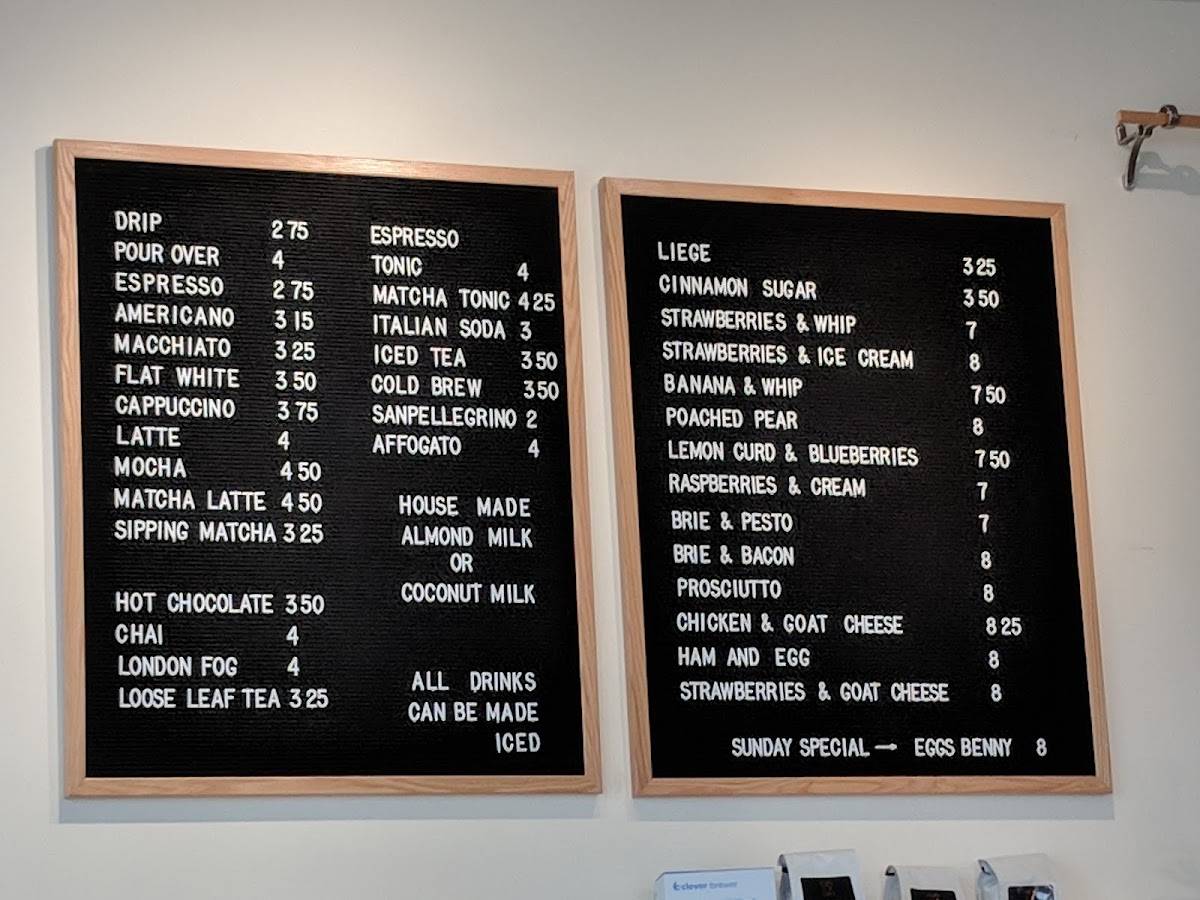 Menu at Sonder Coffee Bar - by Red Engine Coffee Roasters, Lethbridge