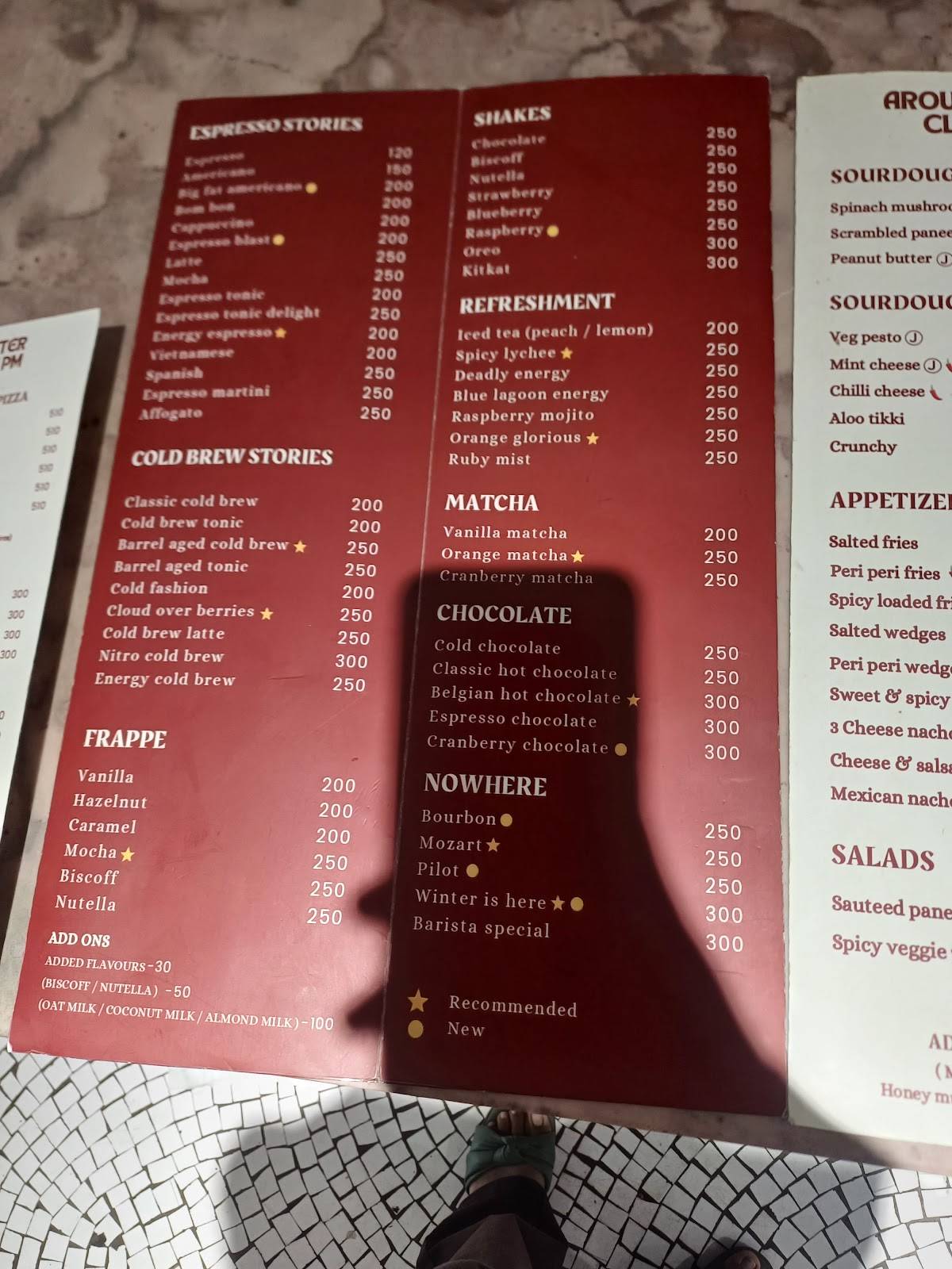 Menu at Stories Cafe, Surat, Stories Cafe