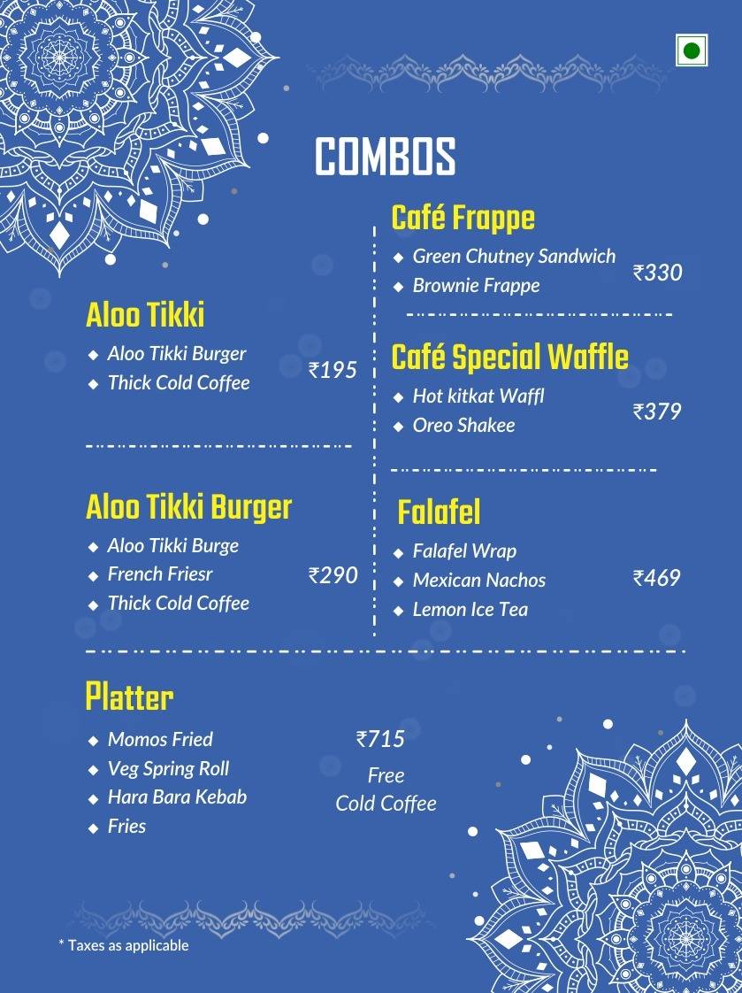 Menu at Suto Cafe Chennai, Chennai