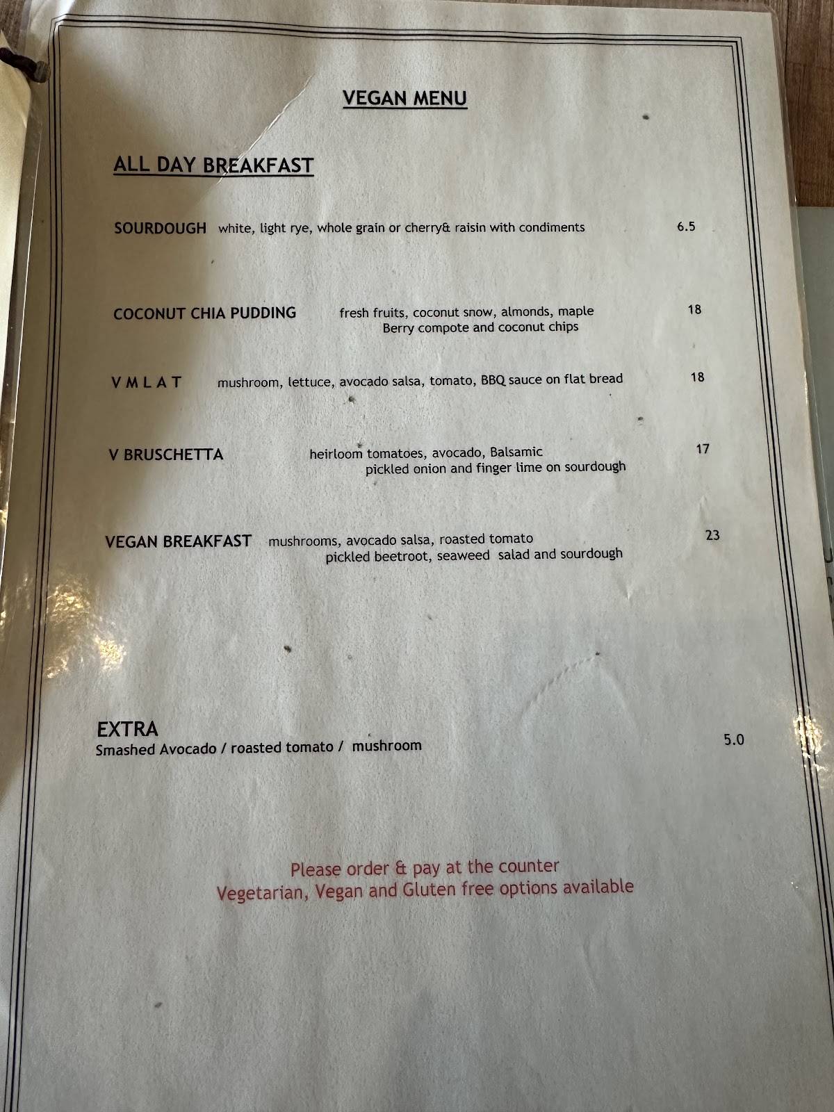Menu at The Dining & Co North Ryde cafe, North Ryde