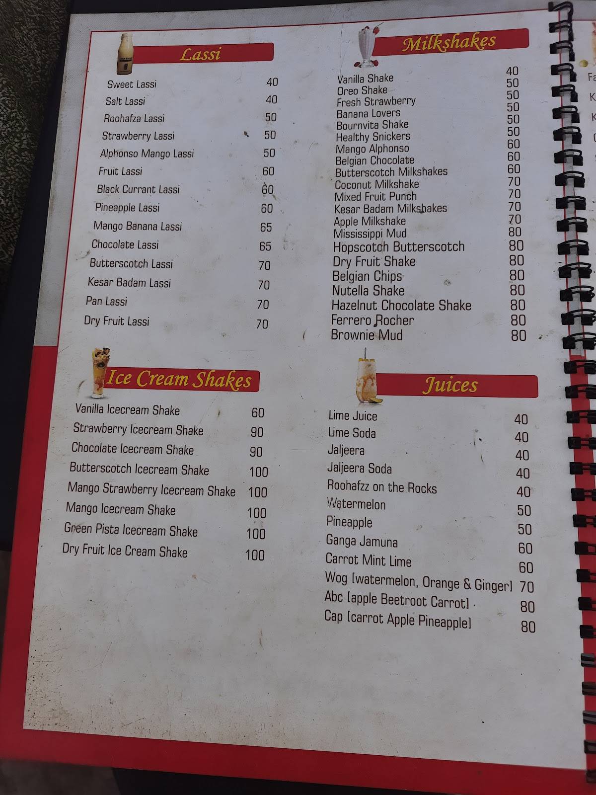 Menu at The Lassi Corner- Shailashree Vihar, Bhubaneswar