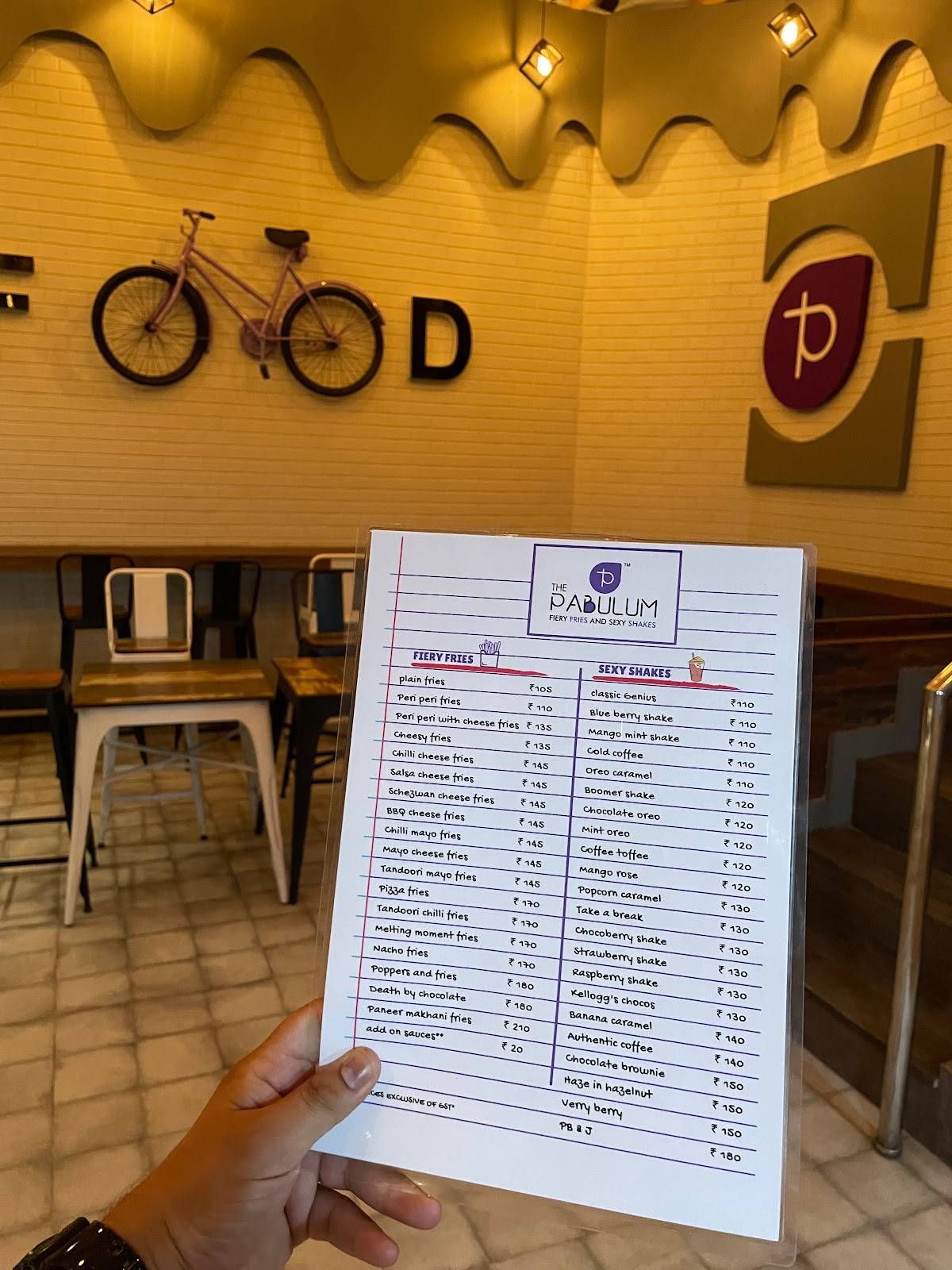 Menu at The Pabulum, Kota