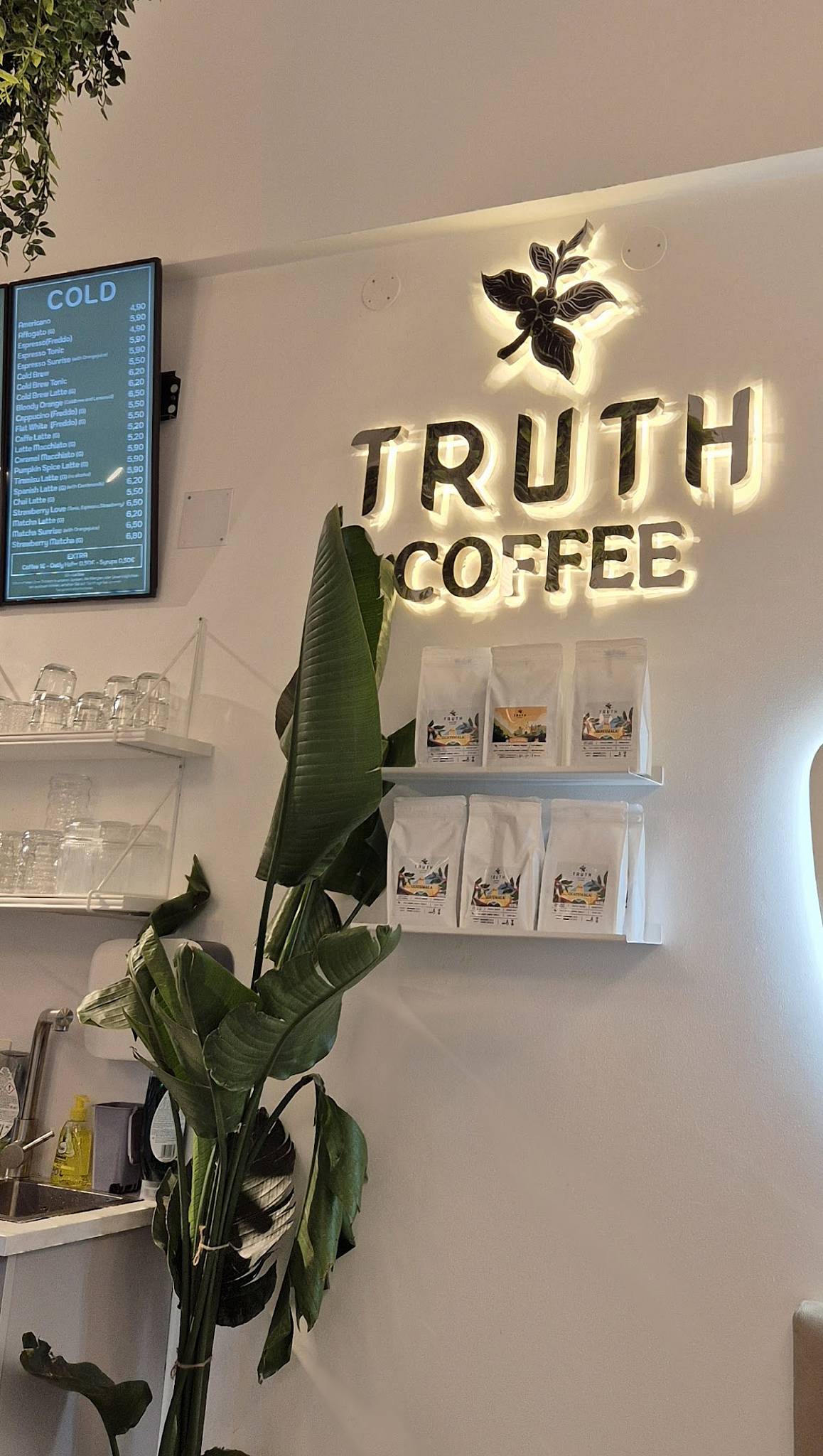 Menu at The Truth Wollzeile cafe, Vienna