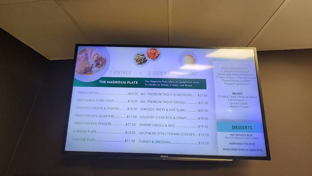 Menu at Magnolia Room Cafeteria, Tucker