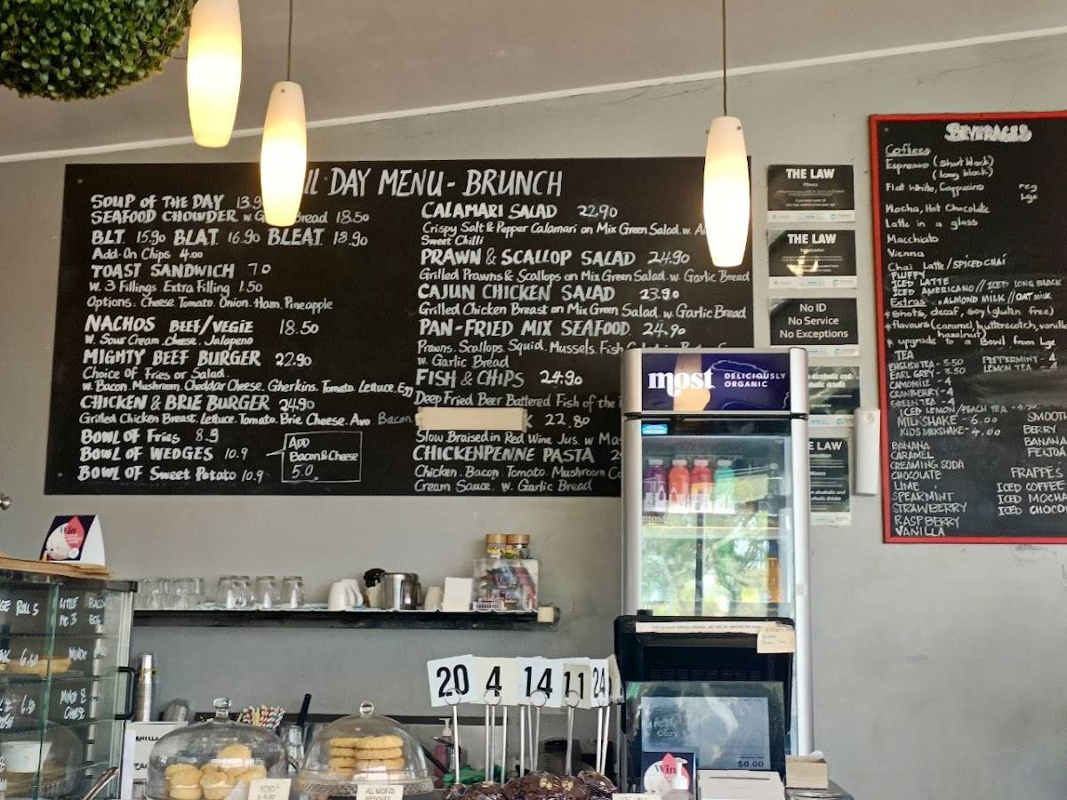 Menu at Caffe Cozy cafe, Wellsford