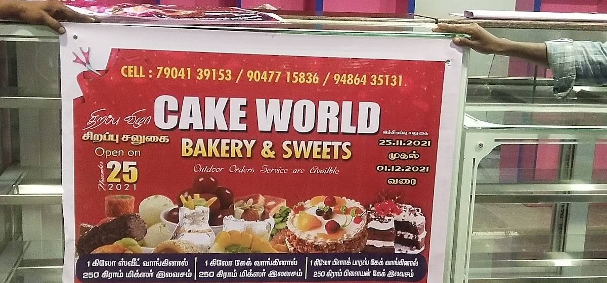 Menu at Cake World (Bakery and sweet), Mallasandiram