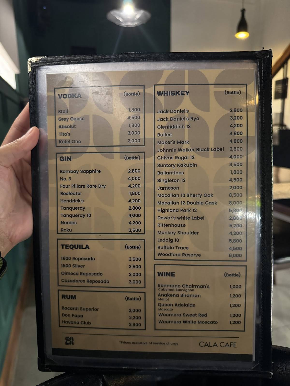 Menu at Cala Cafe, Quezon City