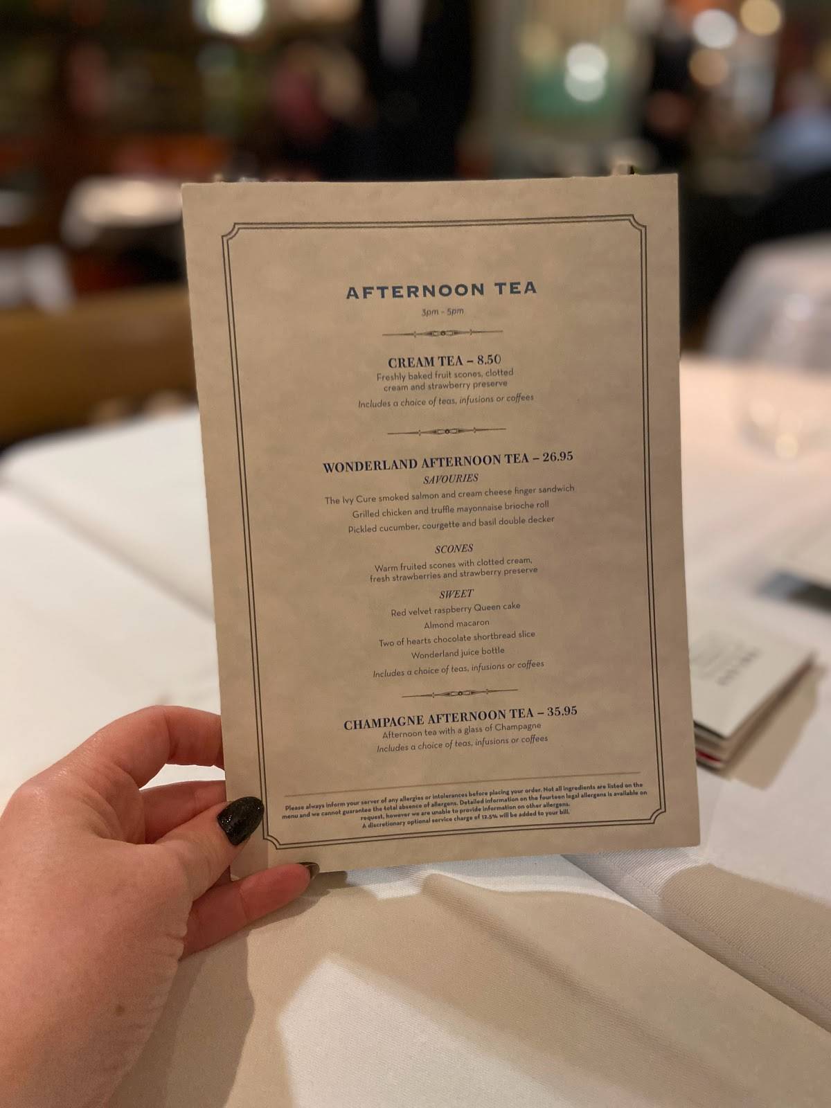Menu at The Ivy Cambridge Brasserie restaurant, Cambridge