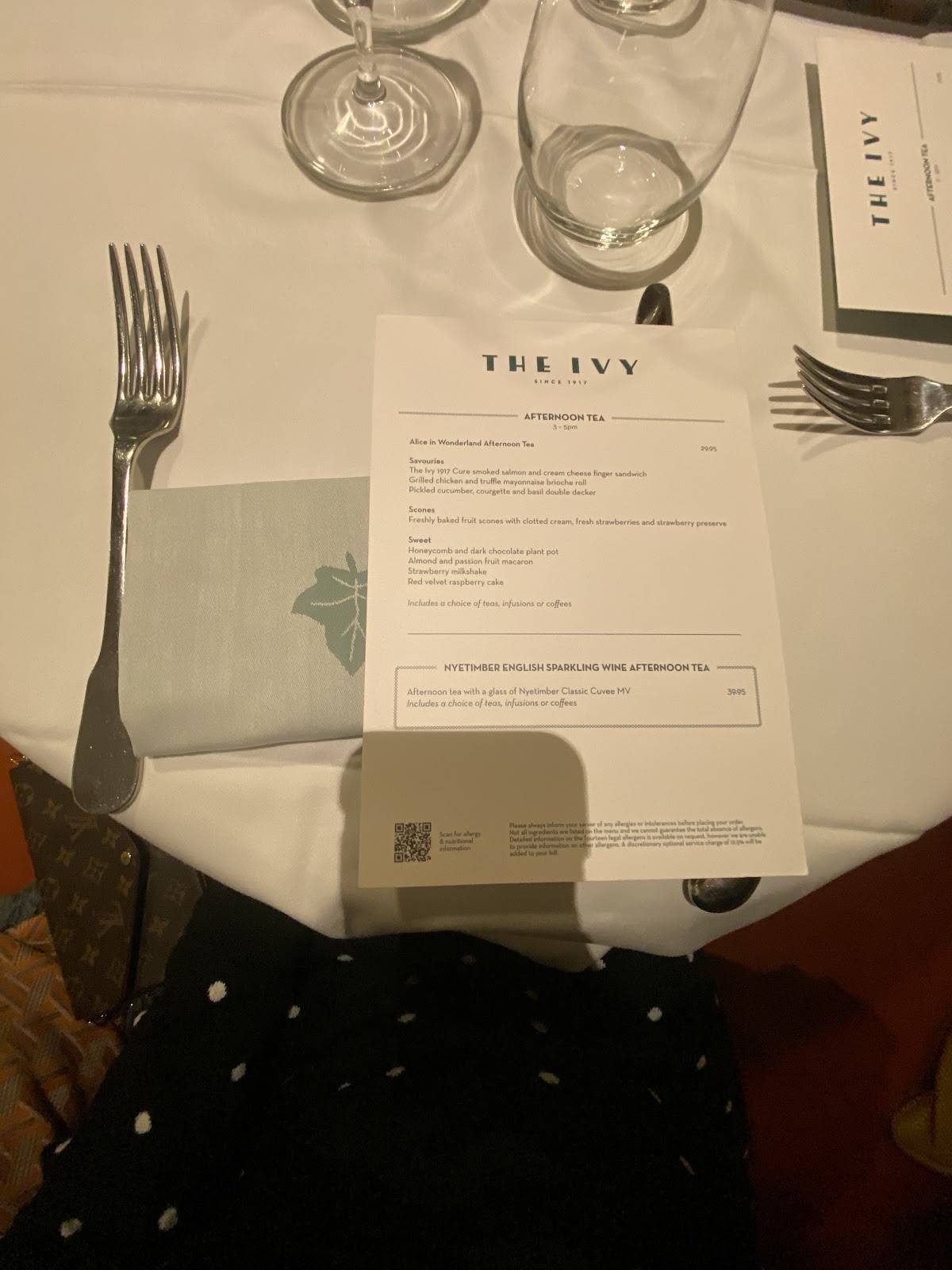 Menu at The Ivy Cambridge Brasserie restaurant, Cambridge