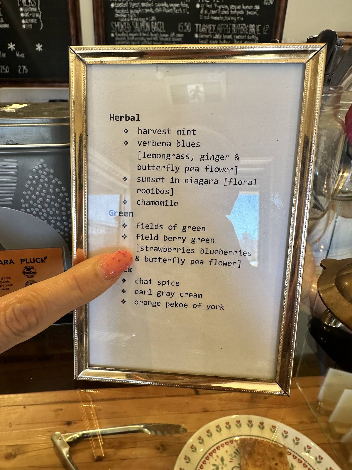 Menu at Camellia Bake Shop restaurant, Waterloo