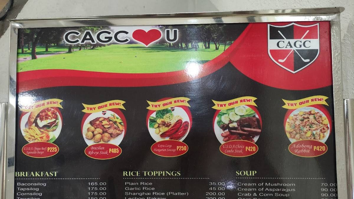 Menu at Camp Aguinaldo Golf Club Dining Hall, Quezon City