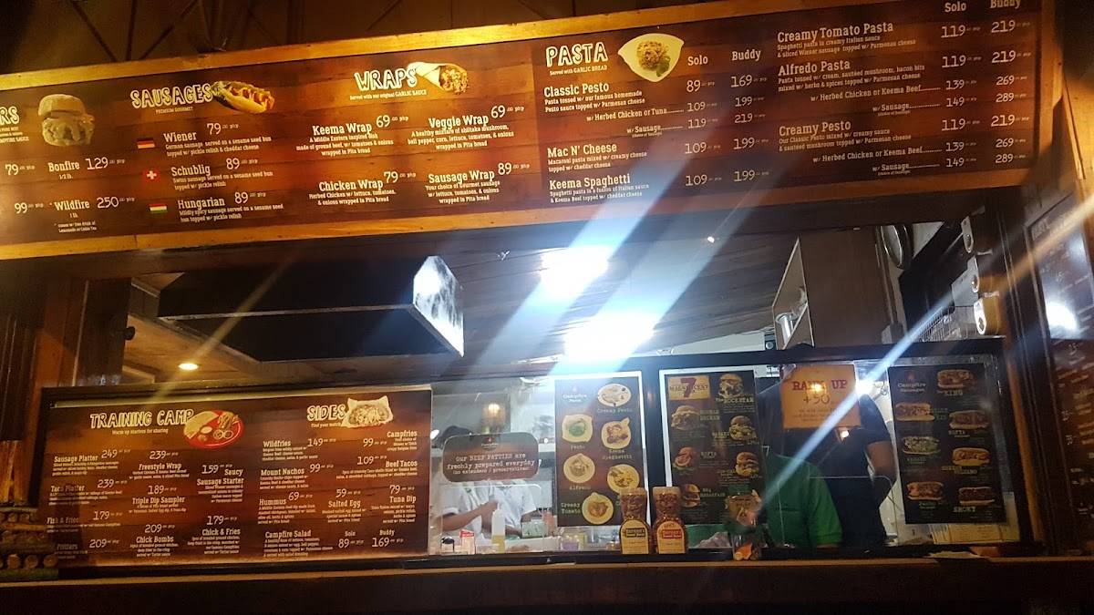 Menu at Campfire Burgers & More - Sct Limbaga restaurant, Quezon City