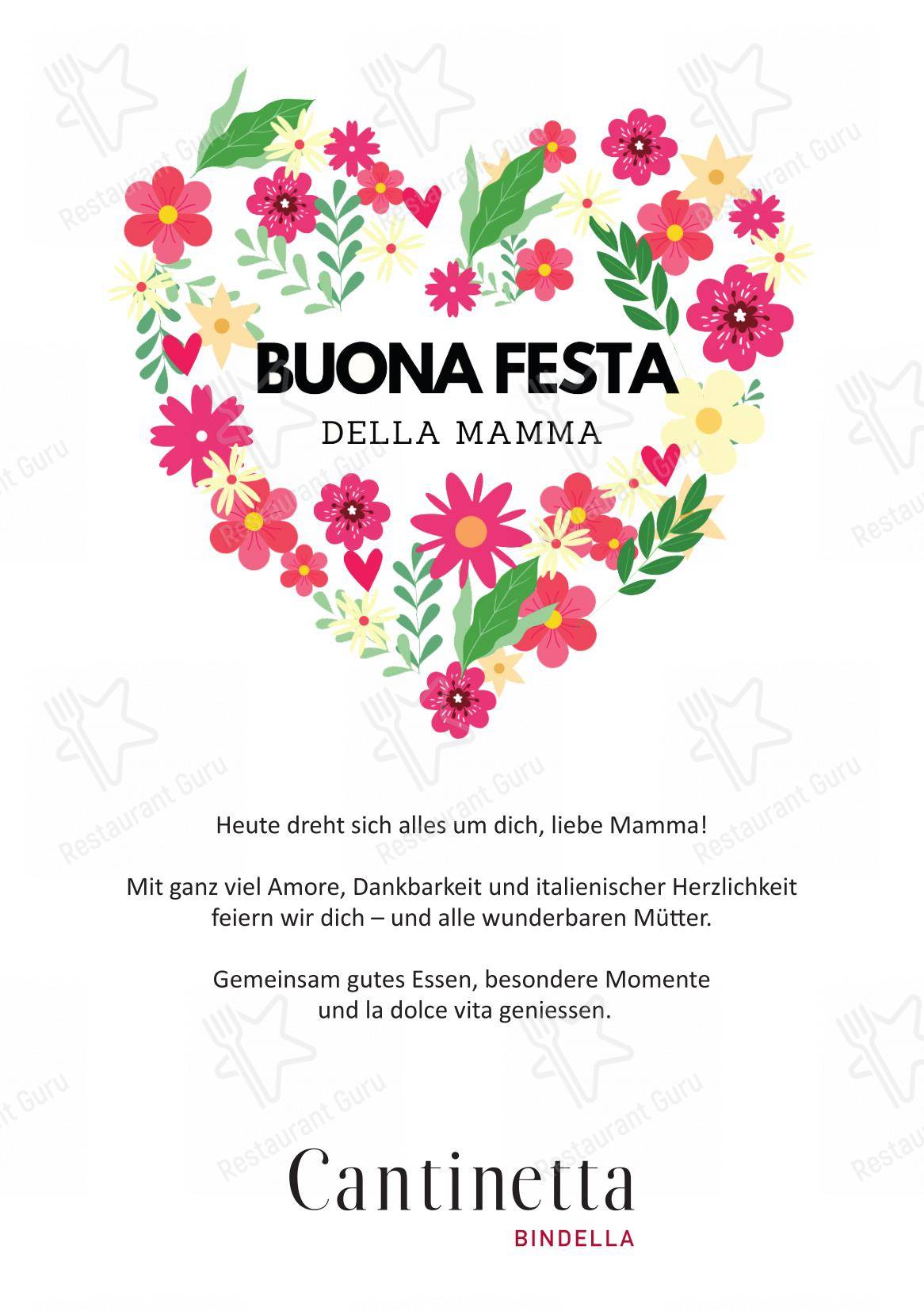Speisekarte von Cantinetta Bindella Solothurn, Solothurn