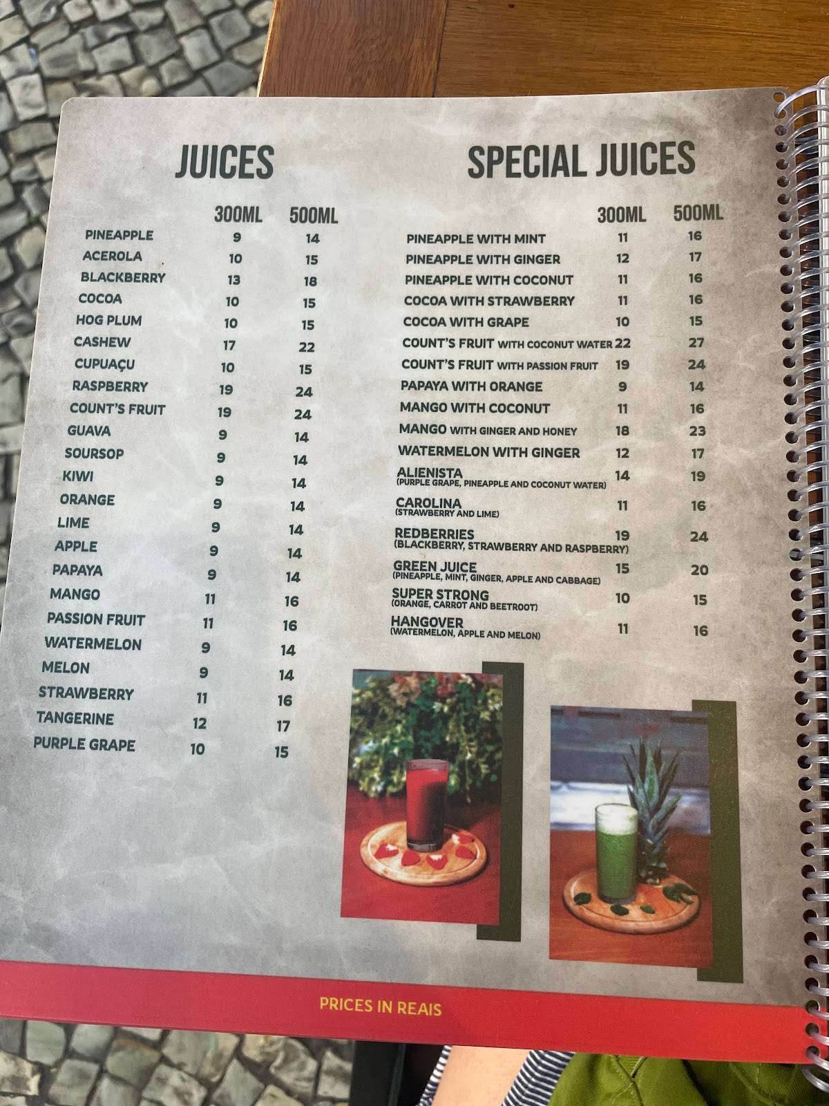 Menu em Capitu Café, Rio de Janeiro