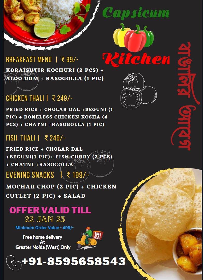 Menu at Capsicum Kitchen, Greater Noida