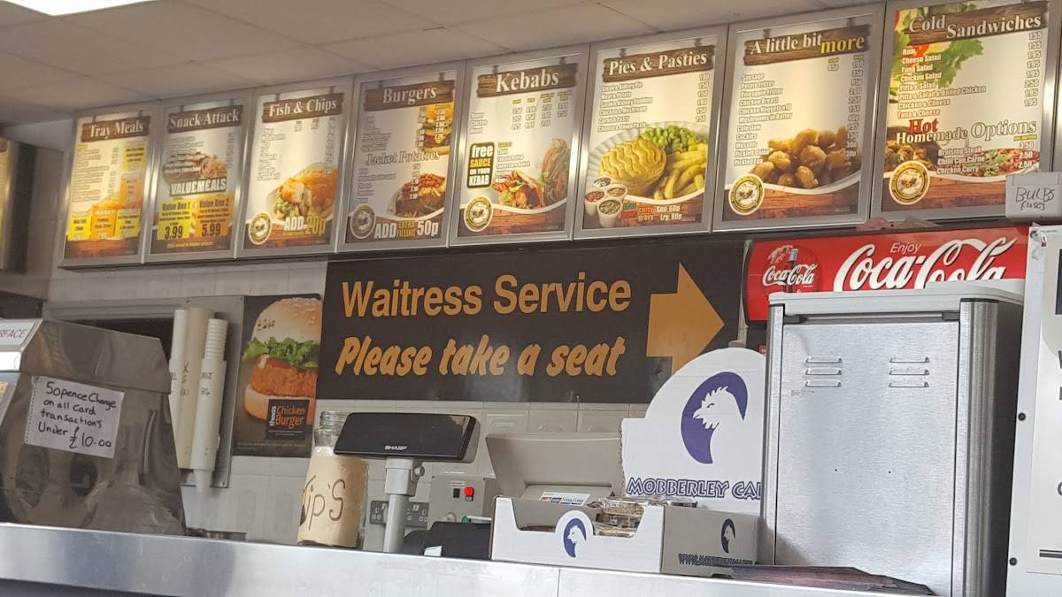 Menu at Captain Kooks cafe, Stoke-on-Trent, Sandbach Rd