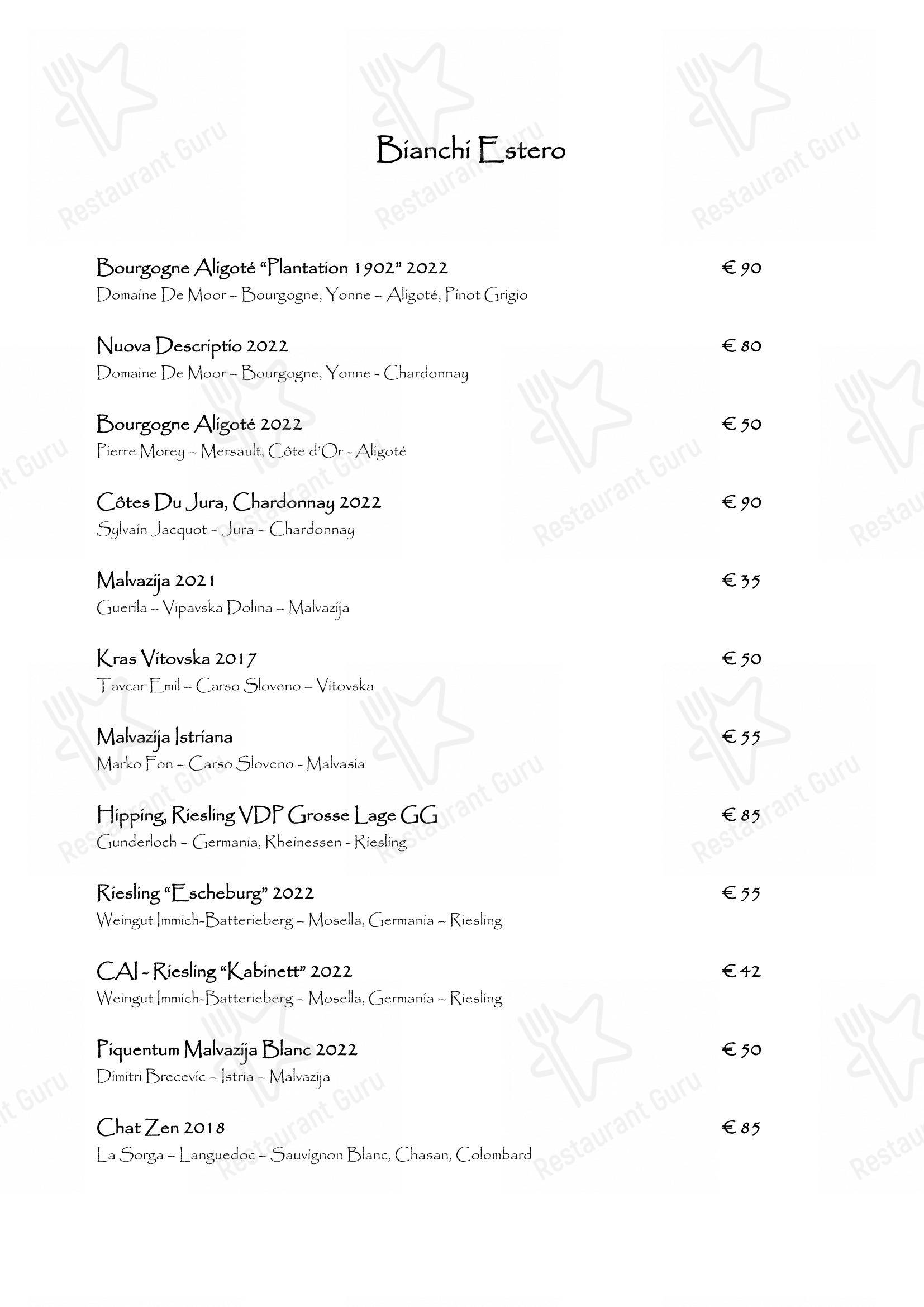 Carta de Cardamomo Ristorante Grado, Grado