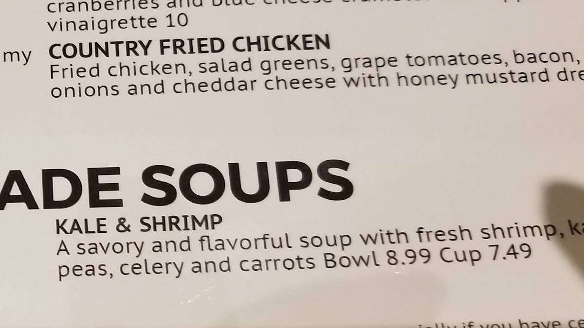 Menu at Carolina Kitchen restaurant, Brandywine