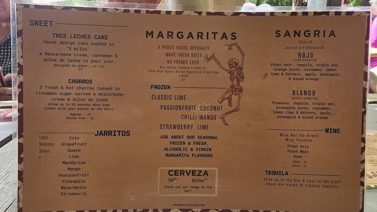 Menu at Cartel Taqueria - Qbn restaurant, Queanbeyan East