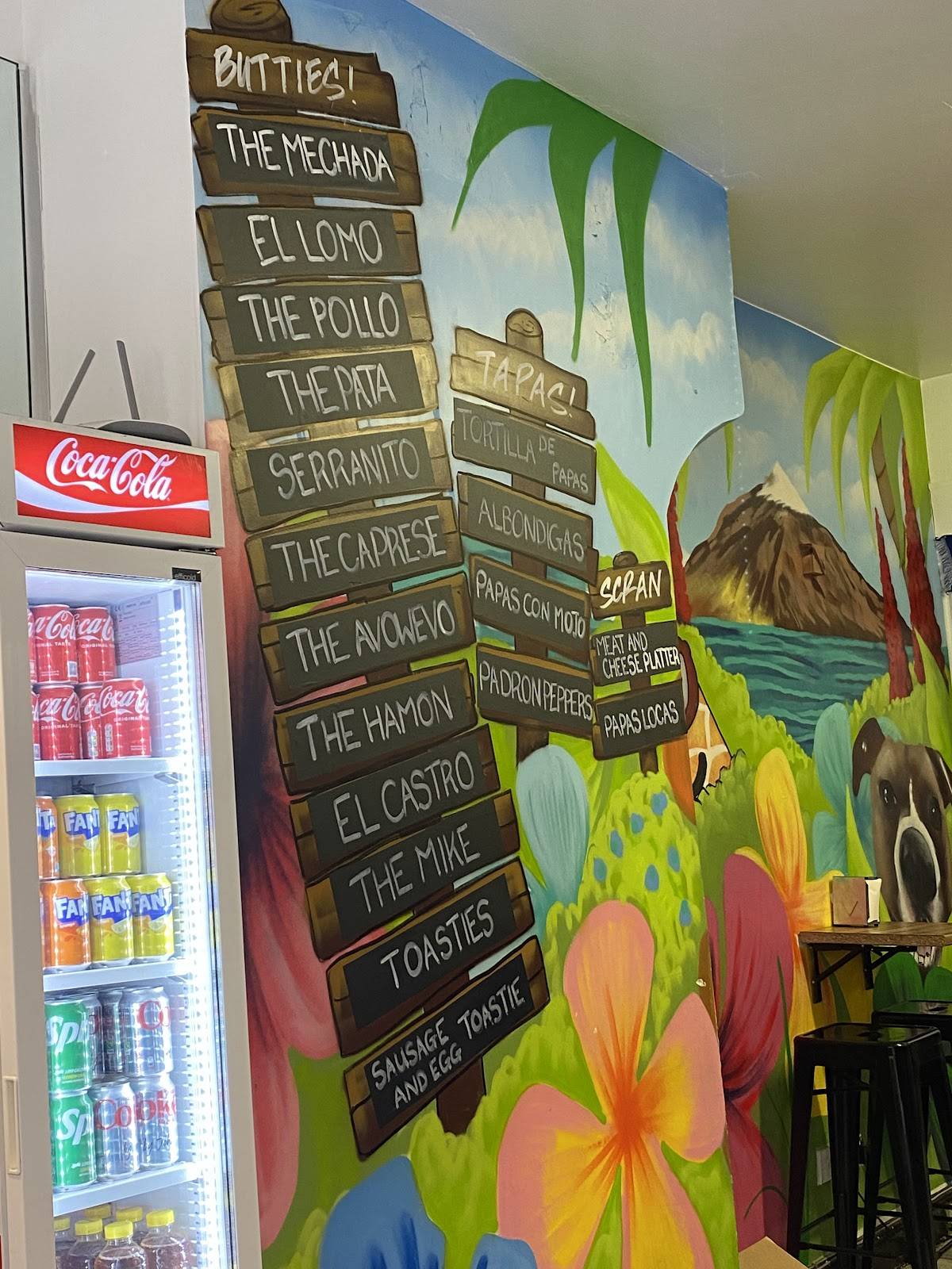 Menu at Castro's Cafeteria, Liverpool