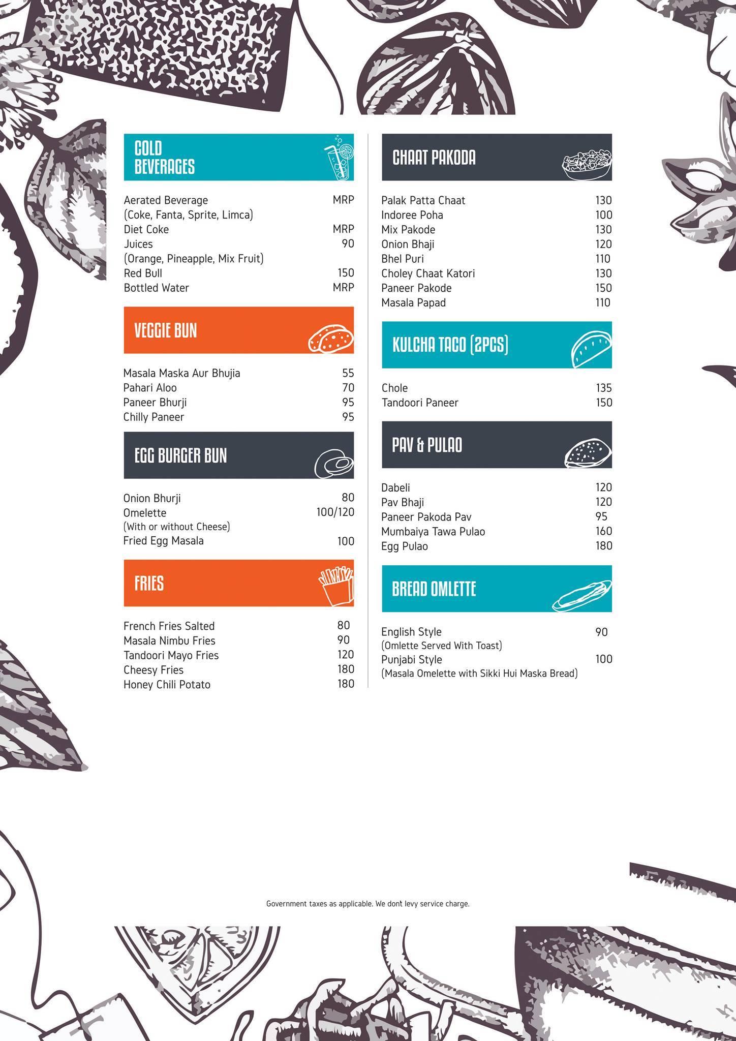 Menu at Cha Cha Chai, Jalandhar