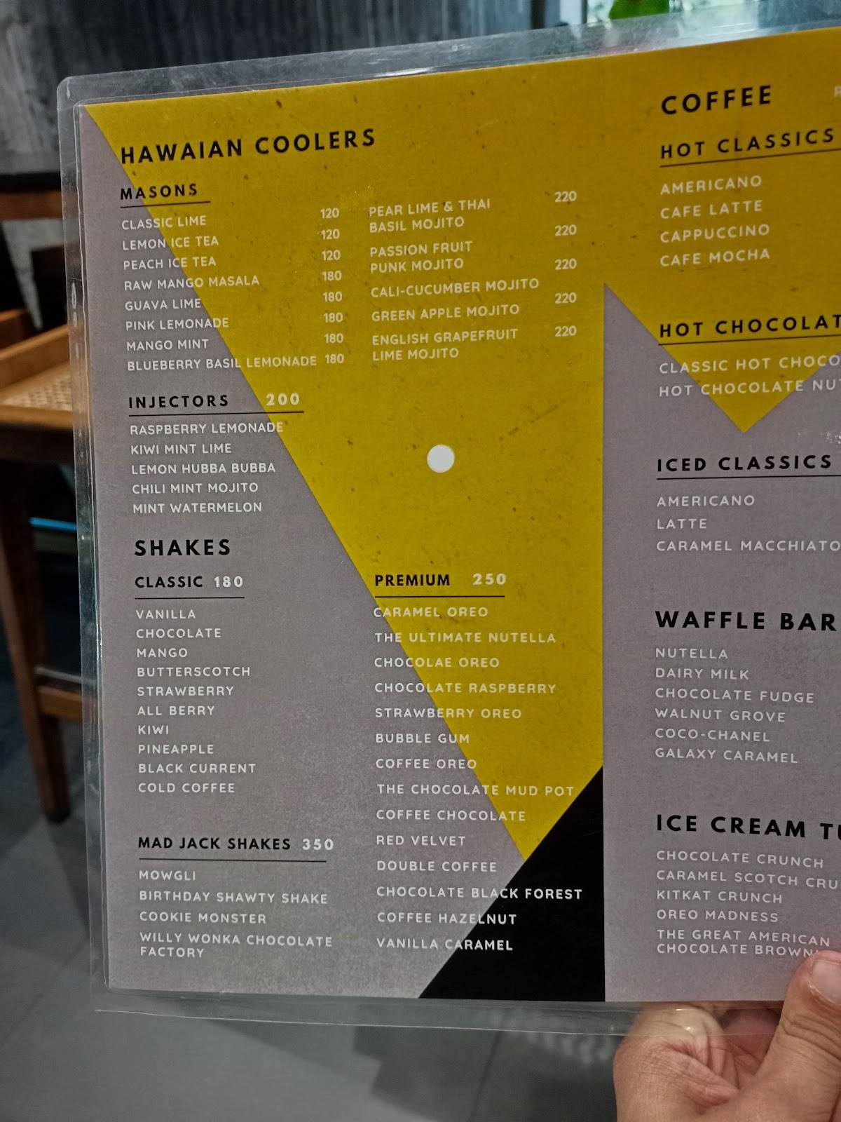 Menu at UNCLE JACK'S, Panchkula, SCO 322
