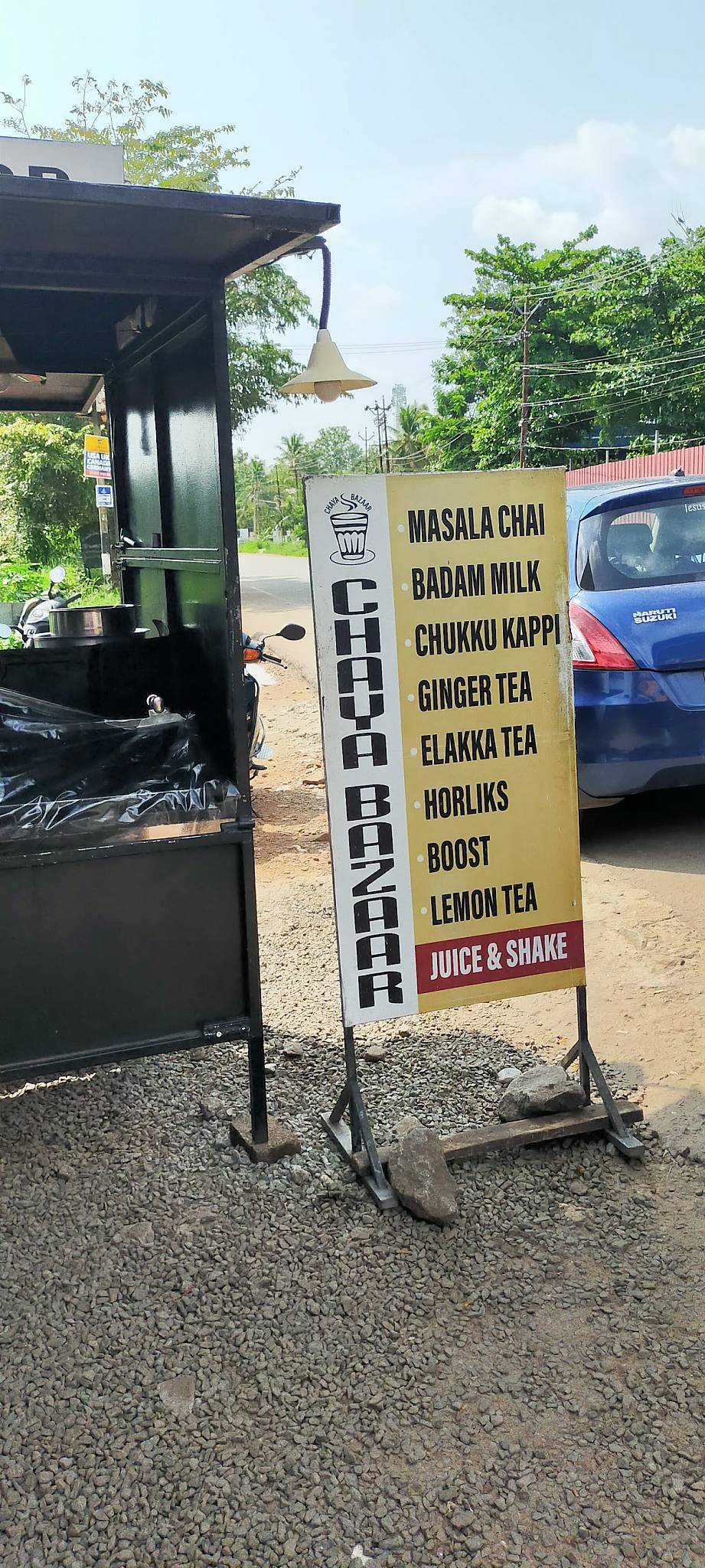 Menu at Chaya Bazaar, Mazhukeer