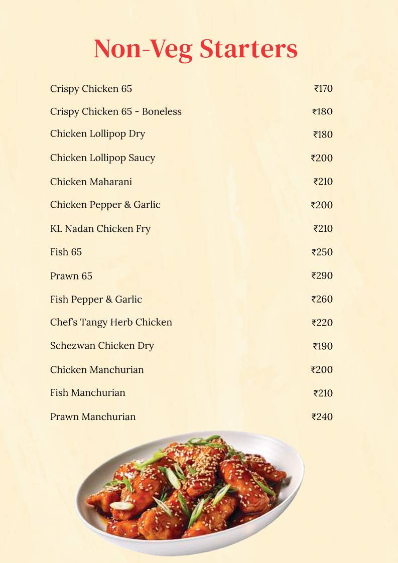 Menu at The Flame Kitchen, Chennai