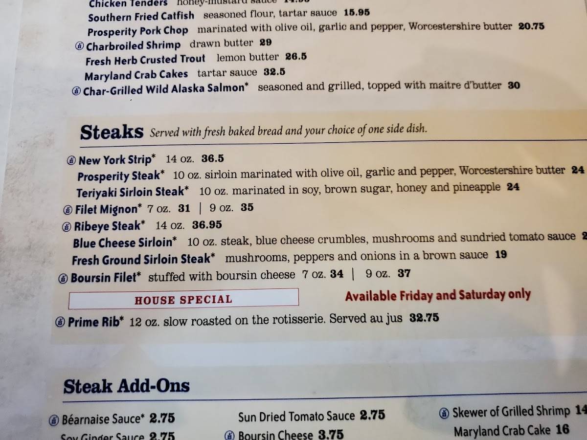 Menu at Cherokee Grill and Steakhouse, Gatlinburg