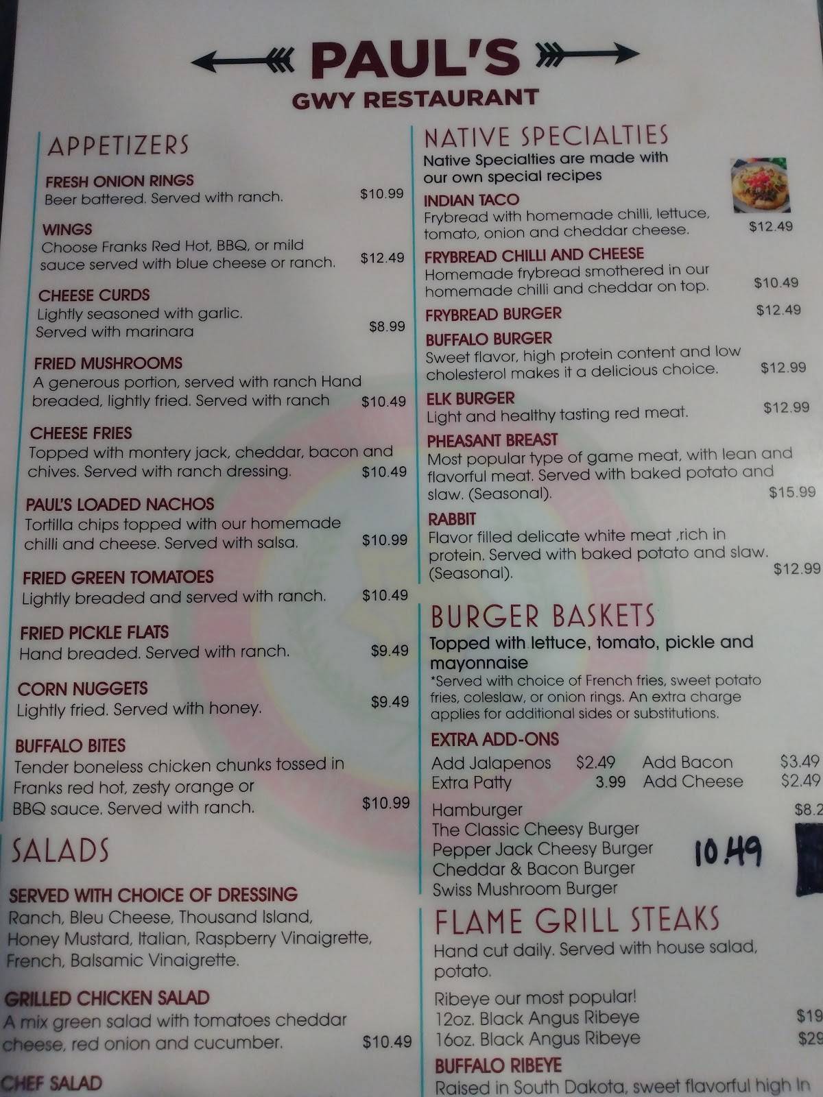 Paul's Family Restaurant Cherokee North Carolina at Ricky Payne blog