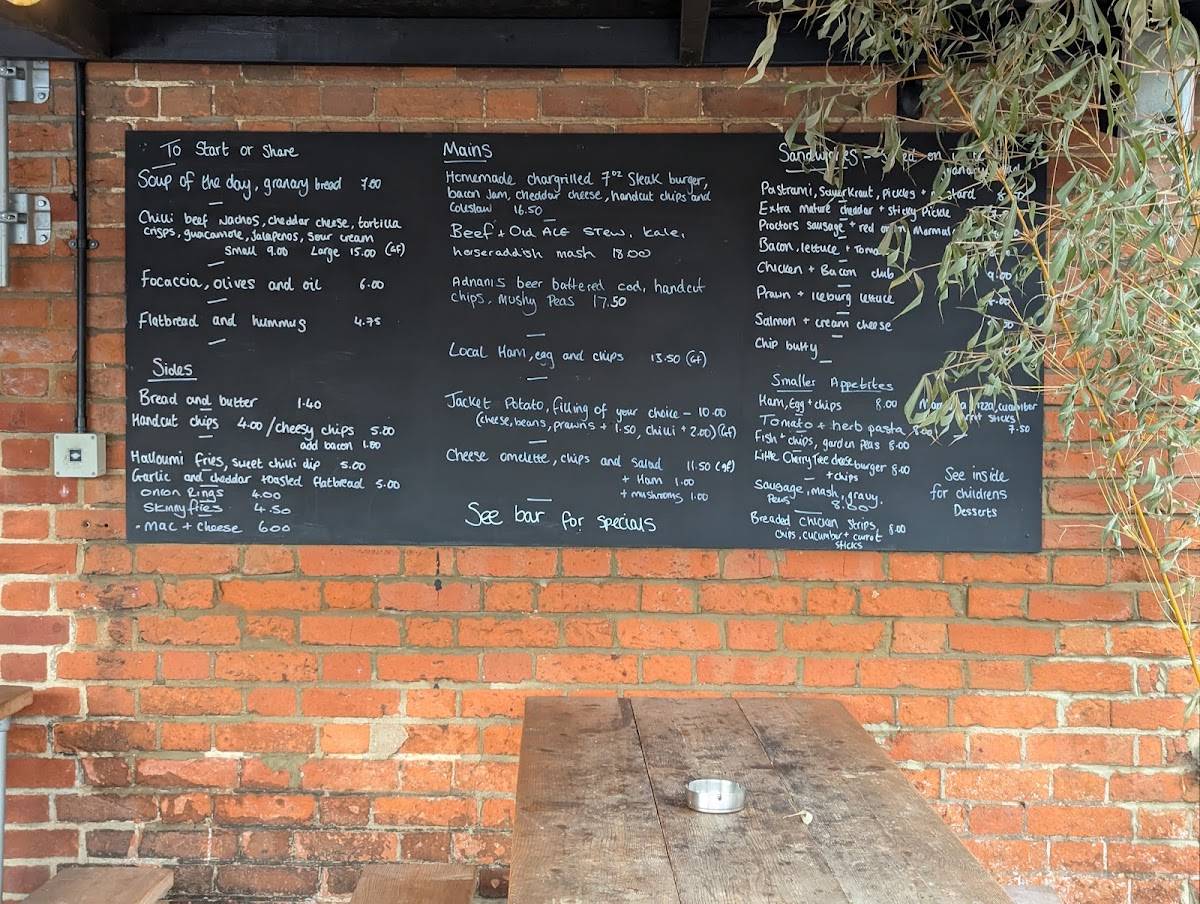 Menu at Cherry Tree Inn pub & bar, Woodbridge