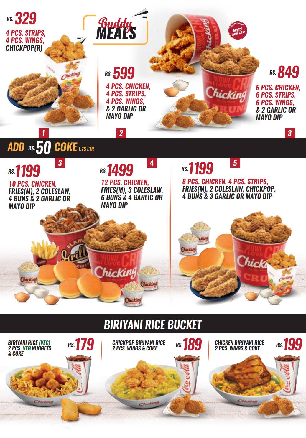 Menu at ChicKing, Tirur, metro mart
