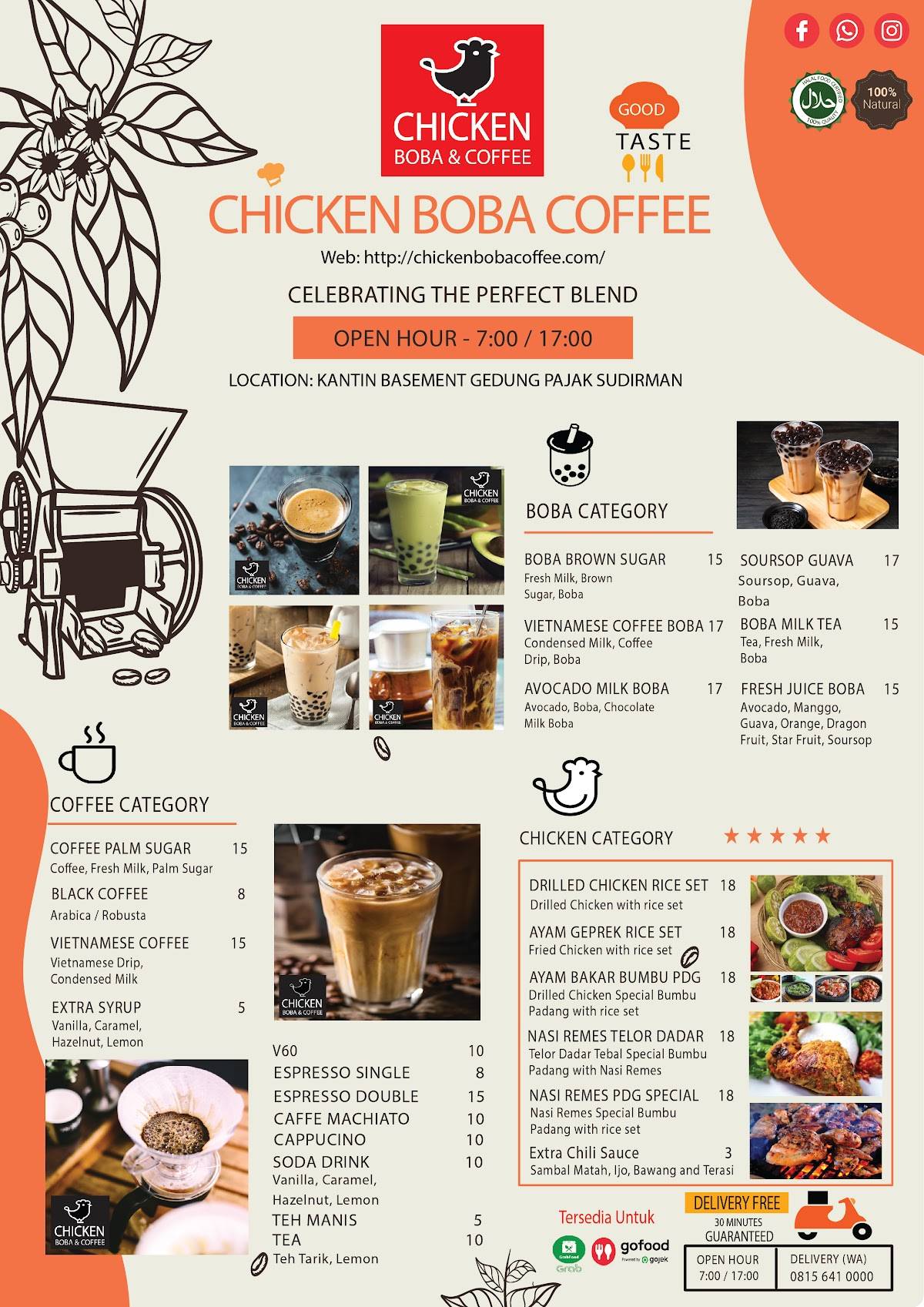 Carta del restaurante Chicken Boba & Coffee, Mangga Dua Square Mall ...