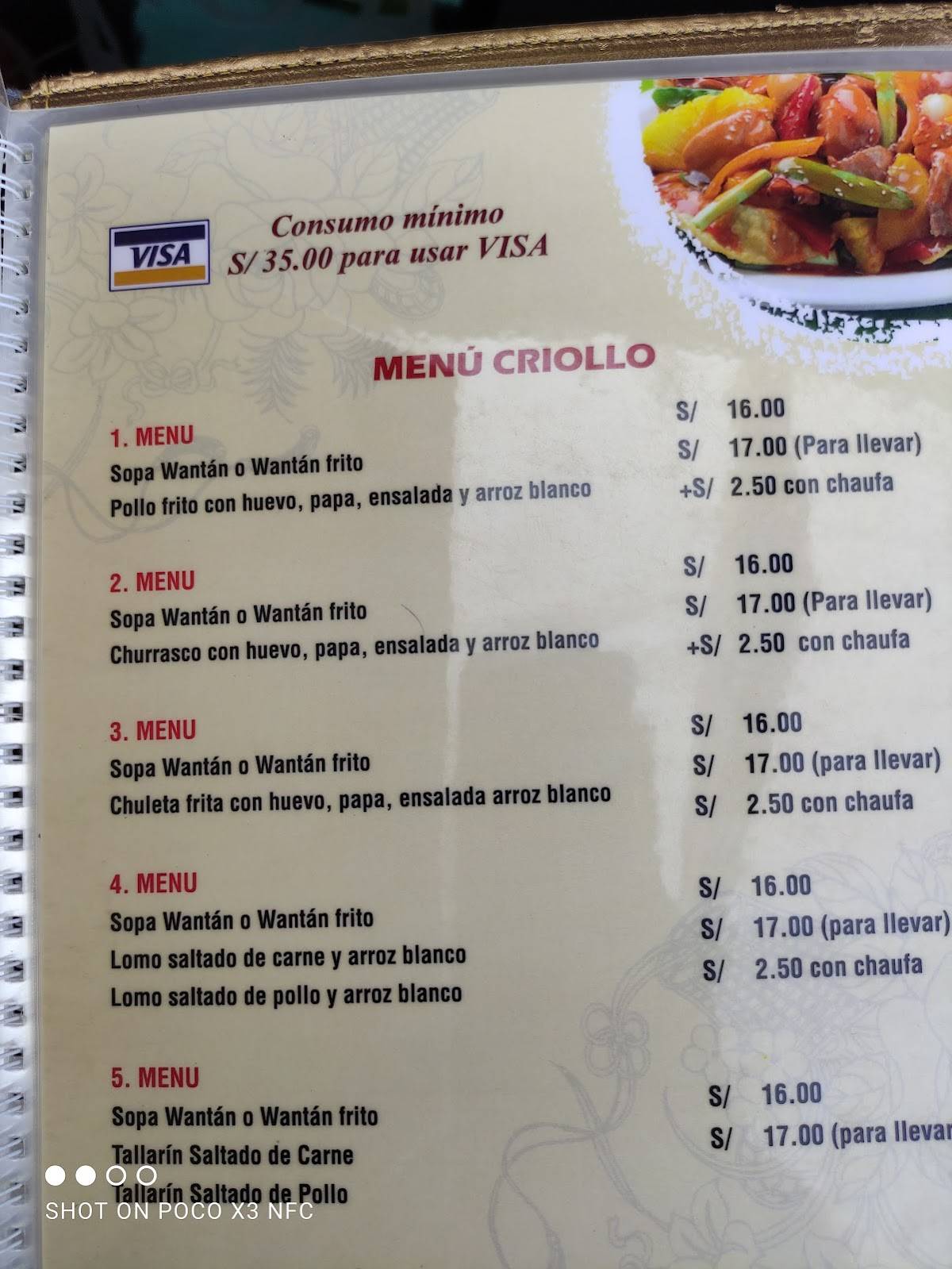 Menu at Chifa El Osito - Callao restaurant, Callao District