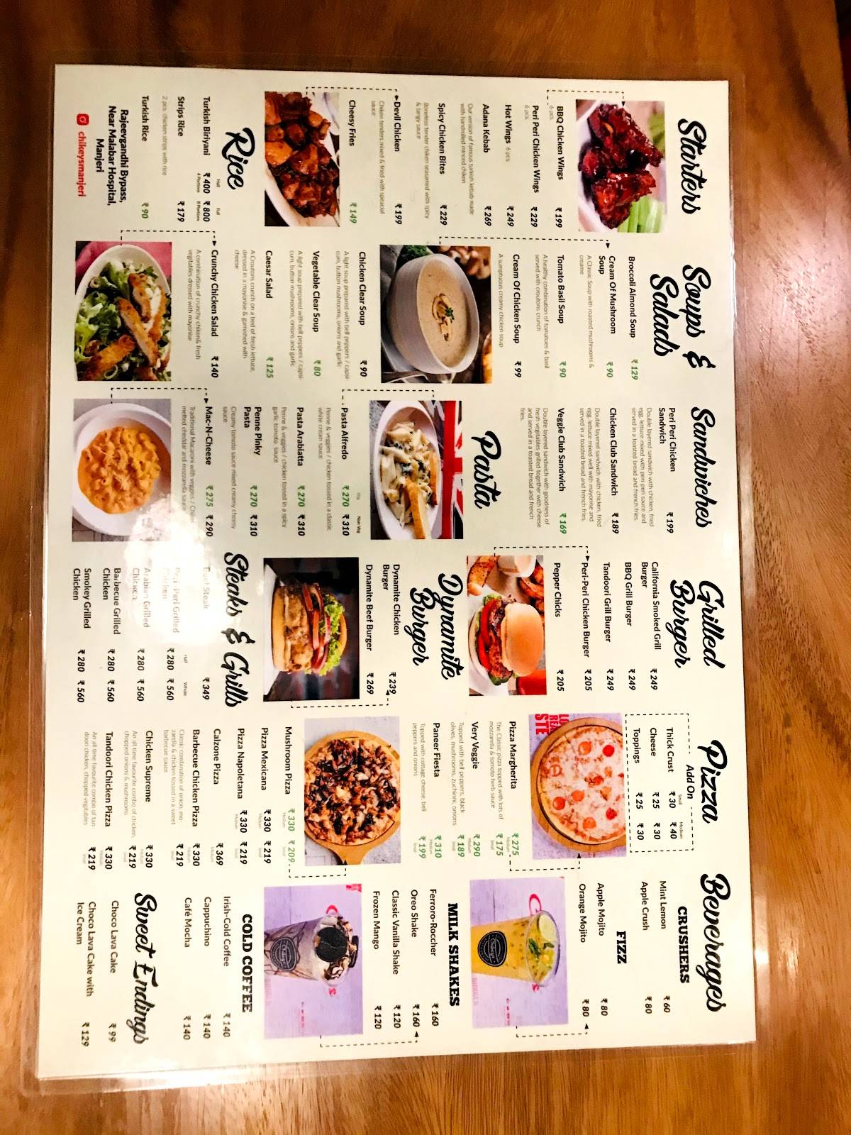 Menu at Chikeys Manjeri, Manjeri