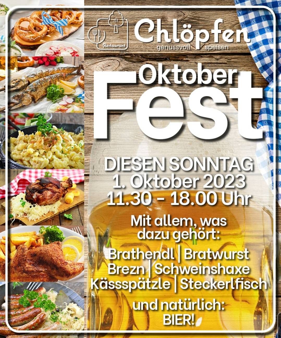 Speisekarte von Chlöpfen, Eschenbach