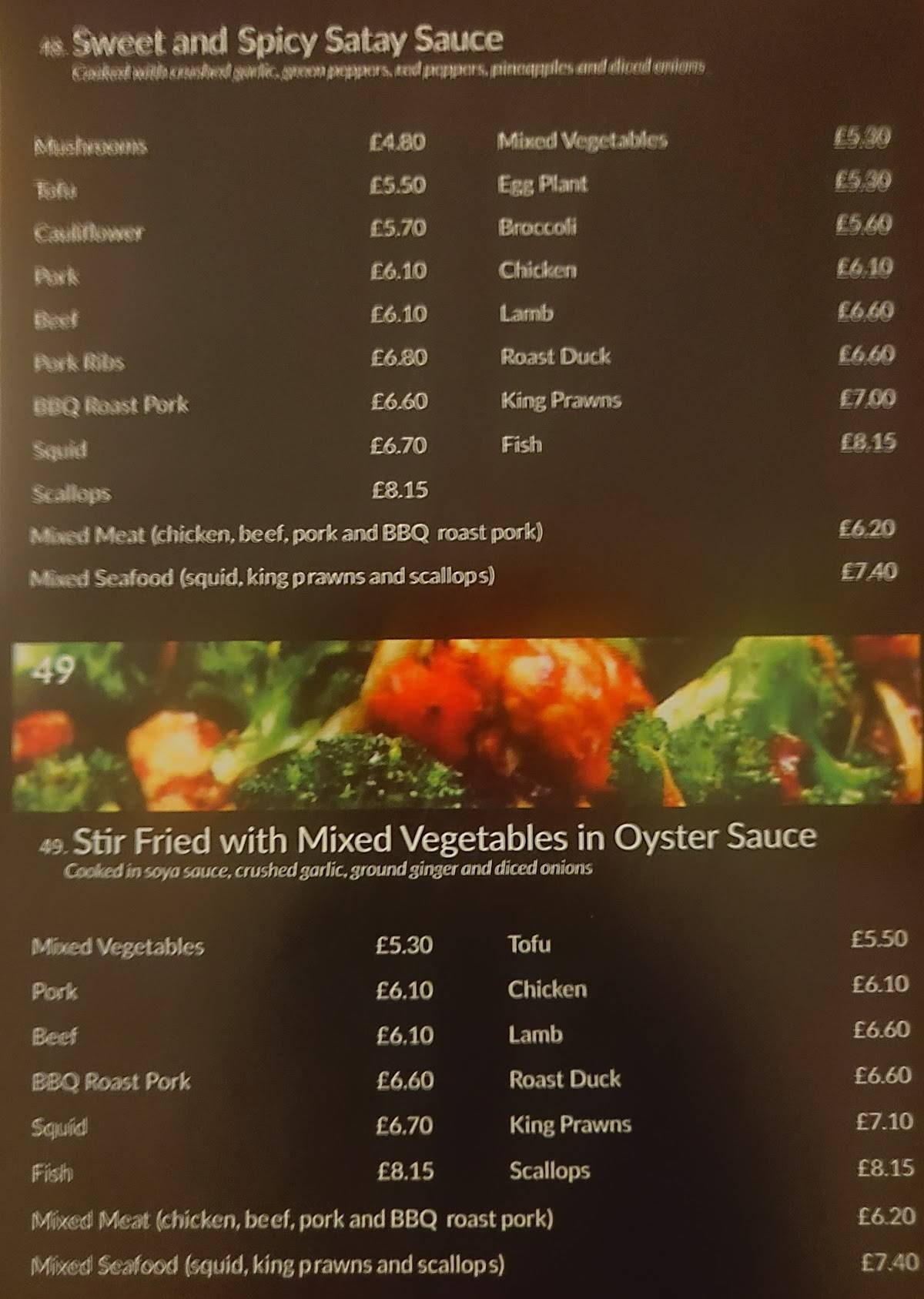 Menu at Chung's Chinese fast food, Hounslow, 13 New Heston Rd