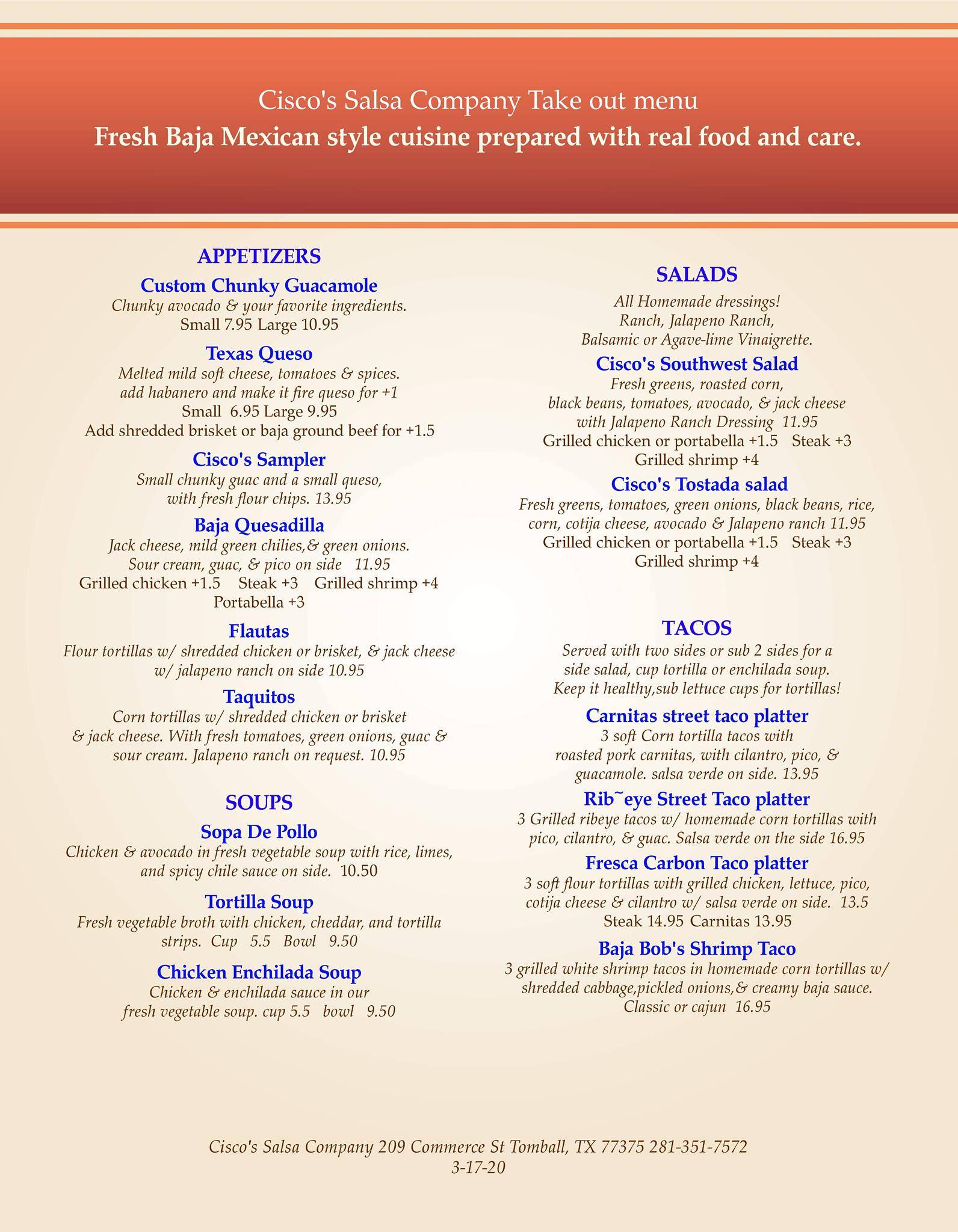 Menu at Cisco's Salsa Company pub & bar, Tomball