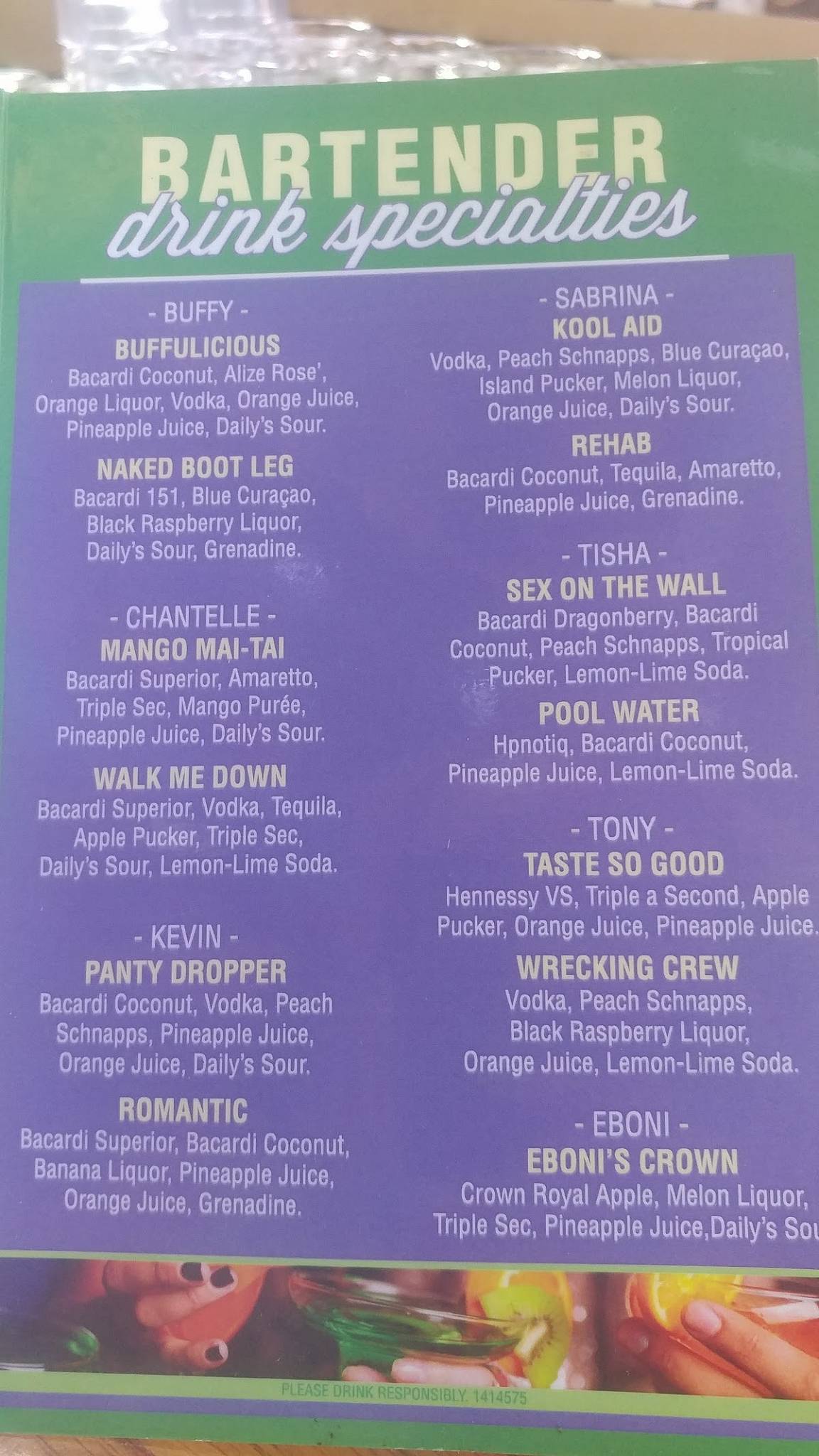 Menu at City View Bar & Grill, Baltimore