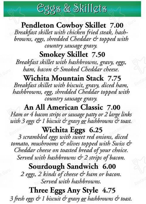 Menu at Wichita Pub, Clackamas
